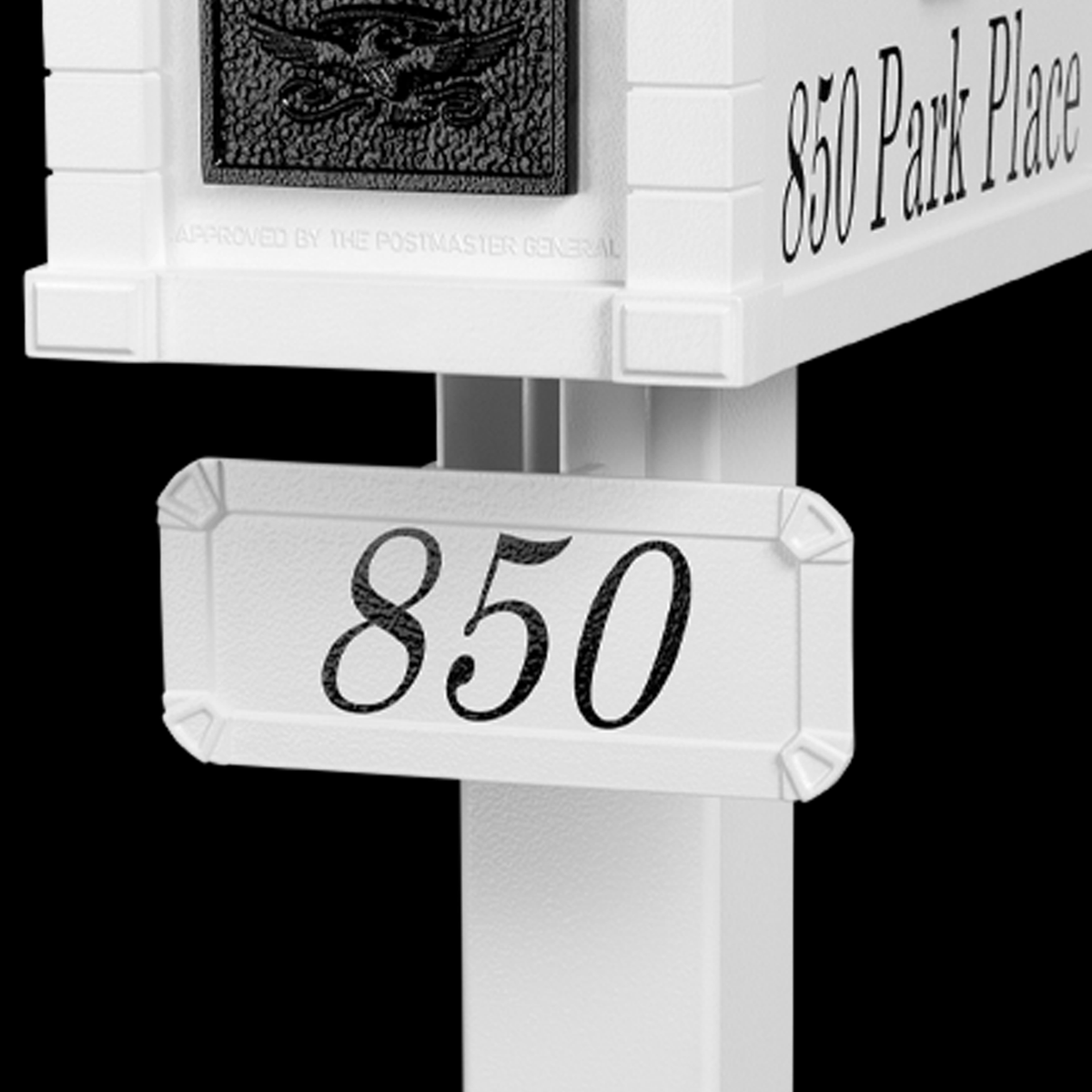 Black and White Limited Edition Keystone Standard Address Plaque