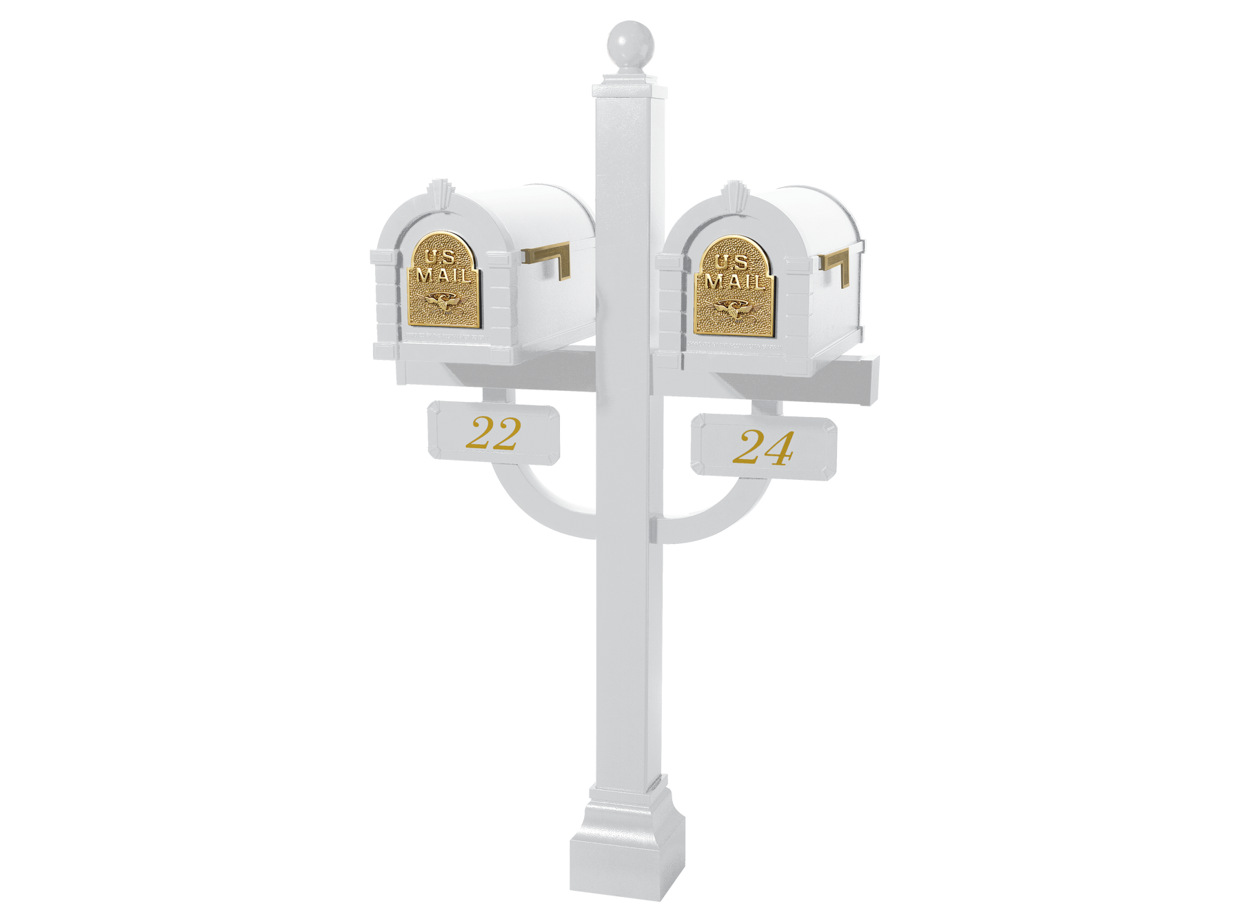 Keystone Series Post Mounted Mailboxes