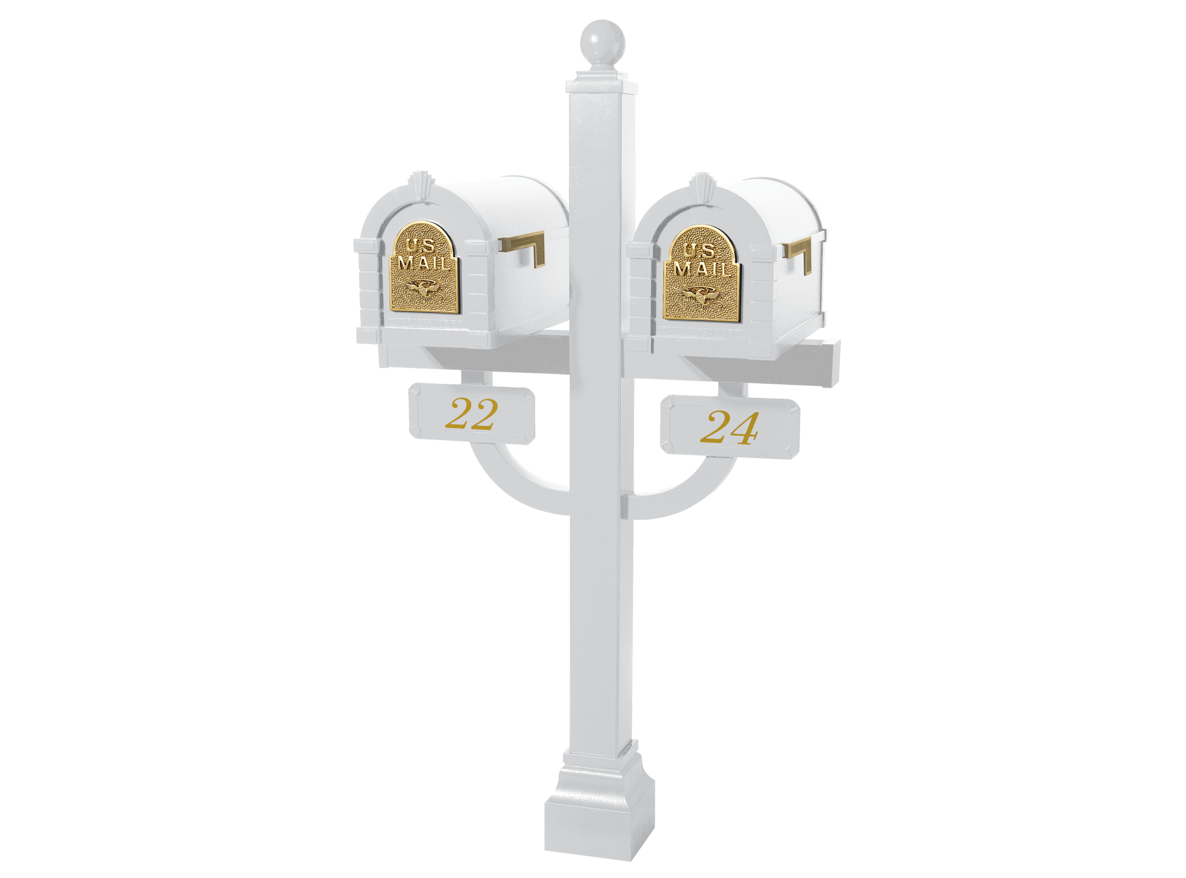 Keystone Series Post Mounted Mailboxes