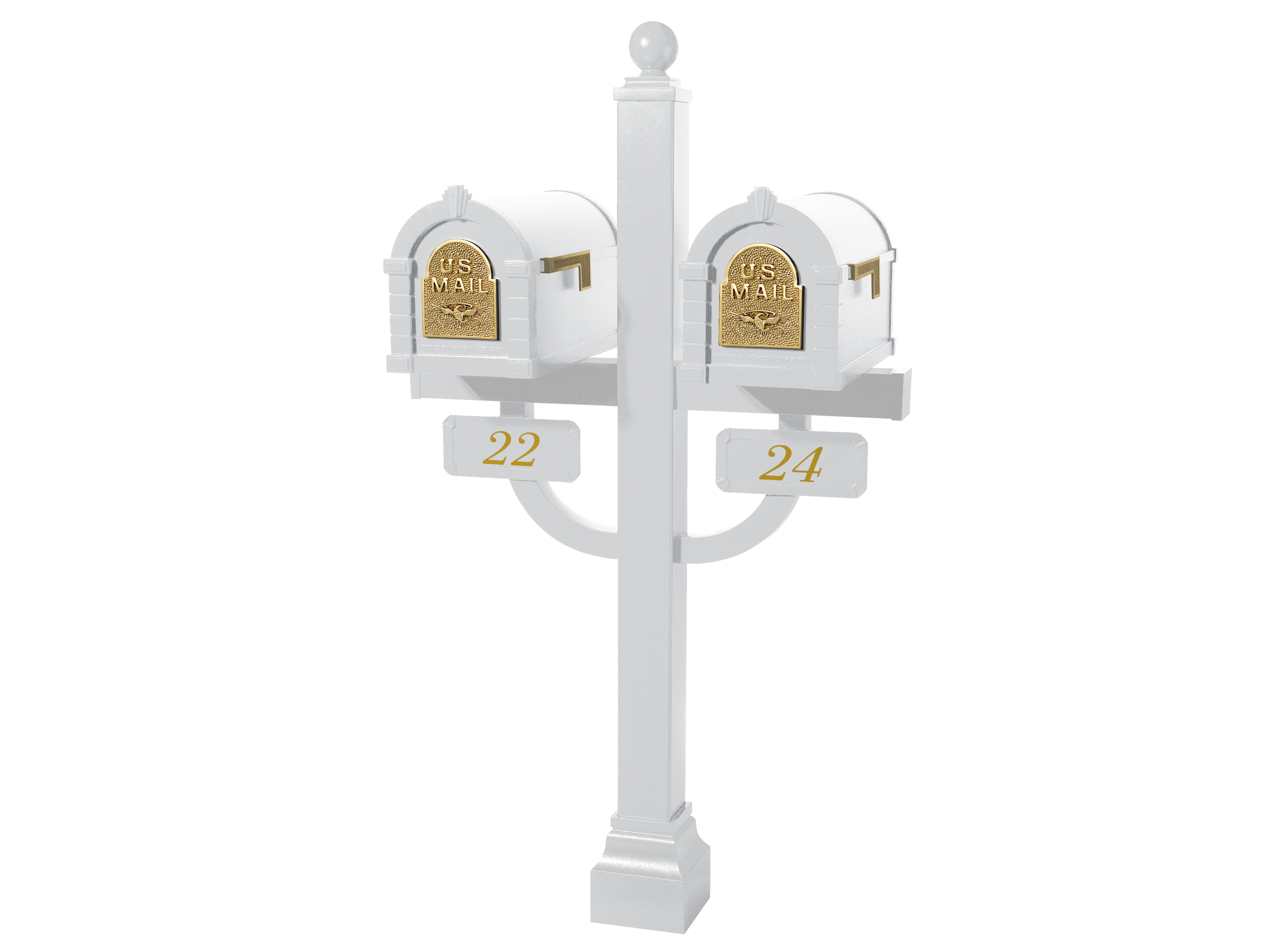 Keystone Series Post Mounted Mailboxes