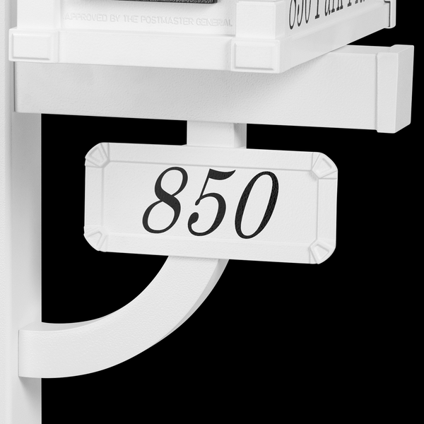 Black and White Limited Edition Keystone Address Plaque